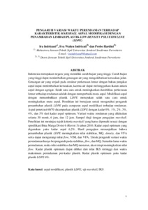 Pengaruh Variasi Waktu Perendaman Terhadap Karakteristik Marshall Aspal Modifikasi Dengan ...